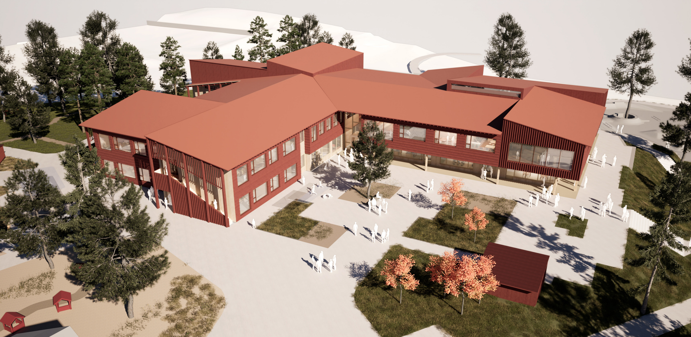 Slik kan den nye skolen på Geilo bli - Hol kommune